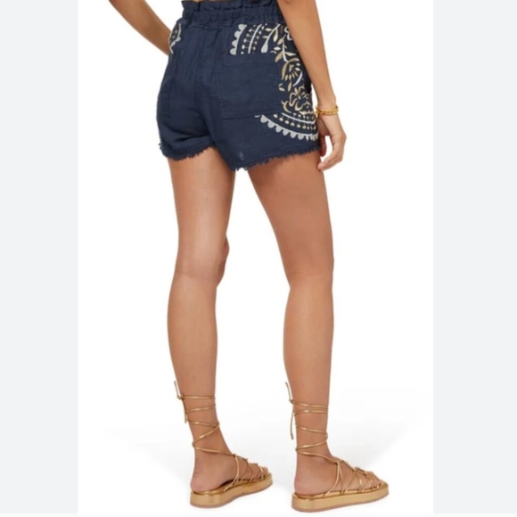 Greek Archaic Kori | Shorts | Greek Archaic Kori Embroidered Shorts In ...